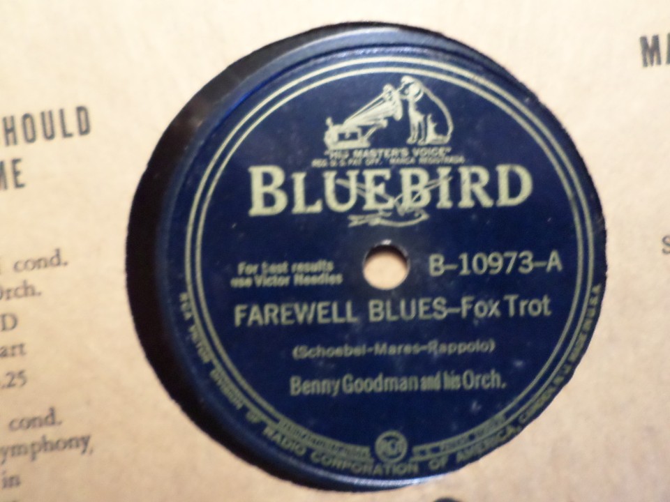 BLUEBIRD 78 RECORD 10973/ BENNY GOODMAN /FAREWELL BLUES/MARGIE/ VG+ | eBay
