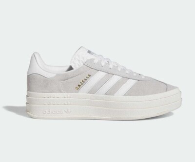 adidas Originals Gazelle Bold Grey White Women's Size HQ6893 | eBay