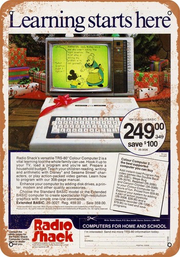 METAL SIGN - 1983 Radio Shack TRS-80 Computer - Vintage Look ...