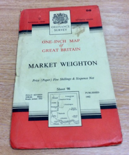 Vintage Ordnance Survey One Inch Map Of Market Weighton | eBay UK