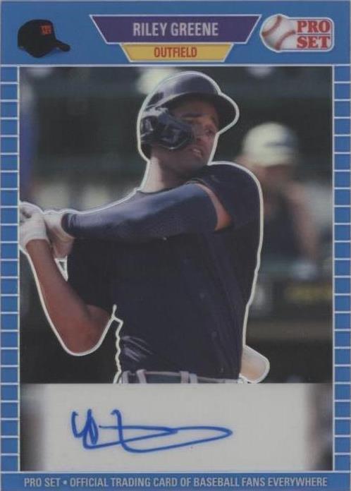 2021 Leaf Pro Set Metal - 1989 Pro Set Autographs Riley Greene #PA-RG1 ...