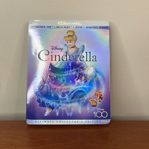 Disney’s Cinderella (4K UHD, Blu-ray, DVD, Digital) W/Slipcover, New ...