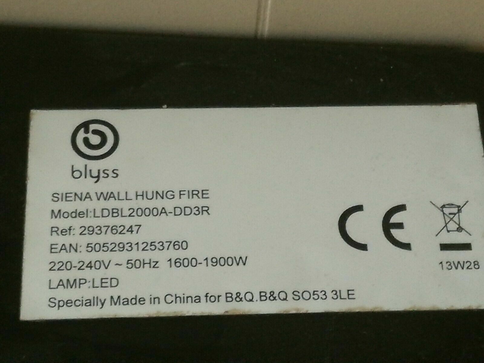 Blyss Fire Remote Control Madison Mandison Carolina New UK Replacement ...