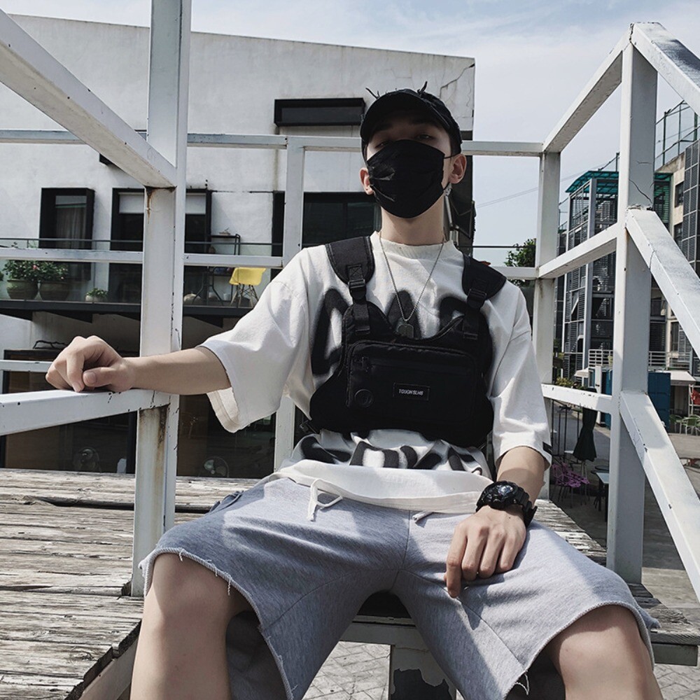 Waterproof Outdoor Work Equipment Backpack Black Vest Style Backpack ...