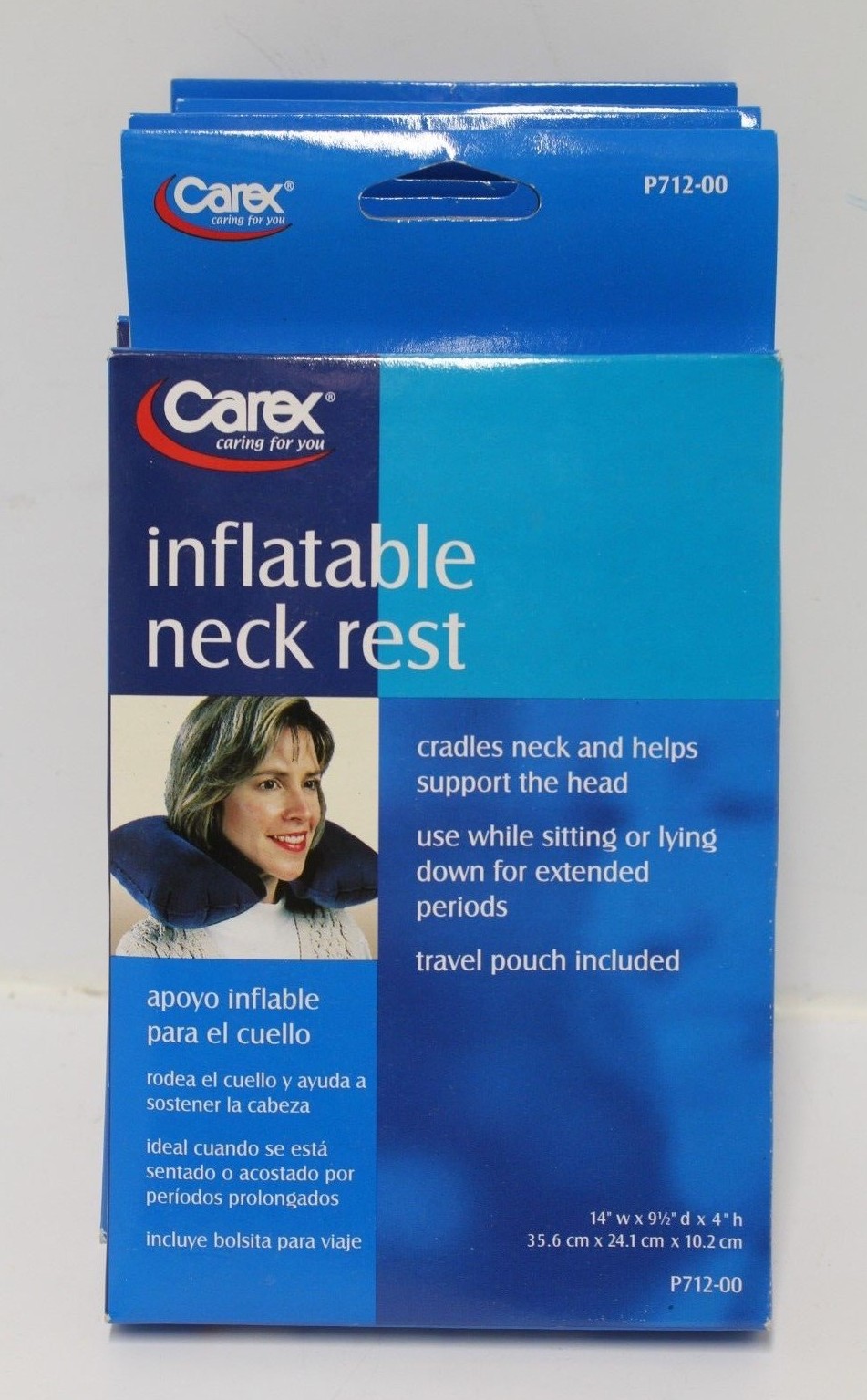 (4) New Carex Inflatable Neck Rest Pillow and Travel Pouch | eBay