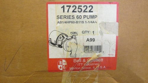 Bell & Gossett 172522 Series 60 B11s B38 Circulator Pump 1/2in for sale ...