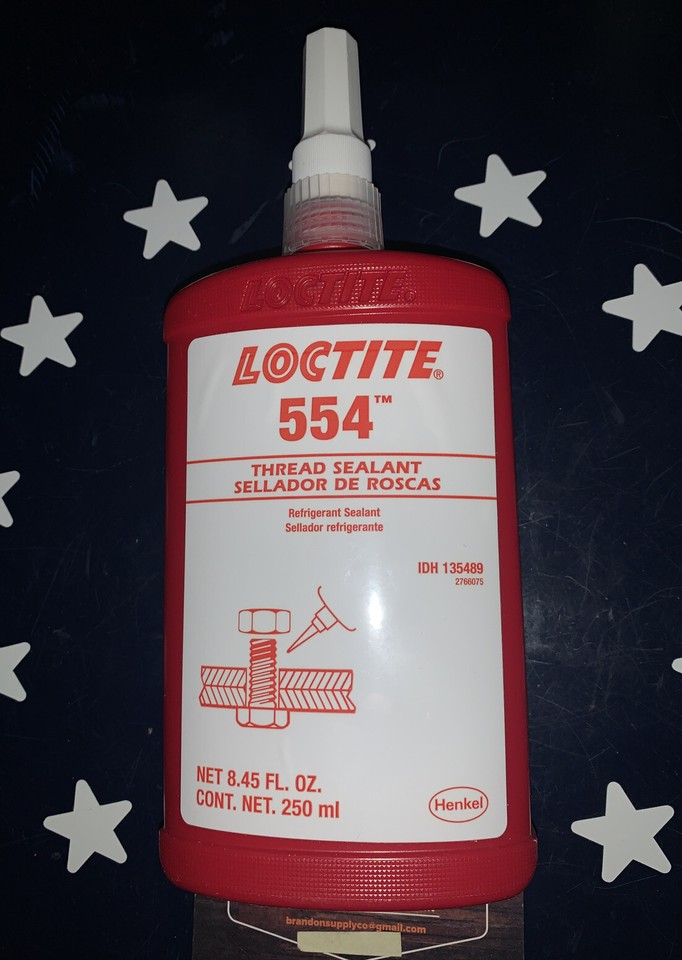 USA LOCTITE 554 250mL Refrigerant Thread Sealant 8.45 FL. OZ. 135489 ...