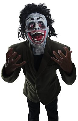 Smiler Mask Clown Circus Carnival Fancy Dress Halloween Adult Costume ...