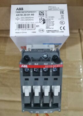 1pc ABB AX18-30-01-80 Contactor 220-230V50Hz/230-240V60Hz | eBay