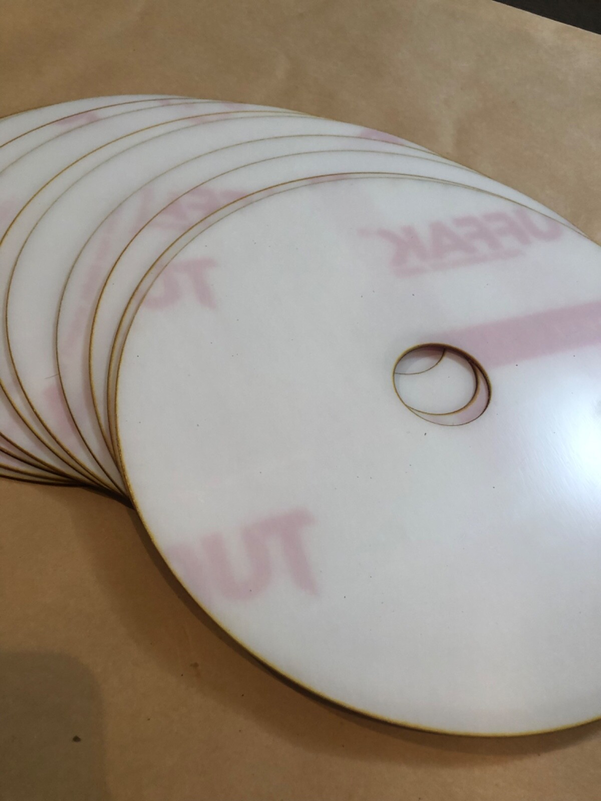10” Polycarbonate BIG HOLE Record Blank 1.5mm Clear Record Lathe Presto ...