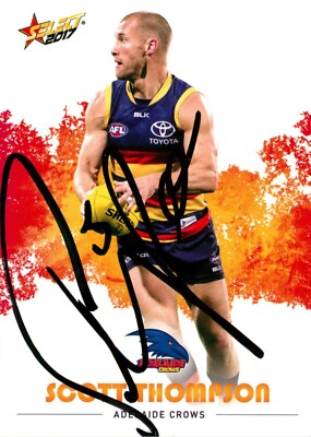 Signed 2017 ADELAIDE CROWS AFL Card SCOTT THOMPSON | eBay Australia