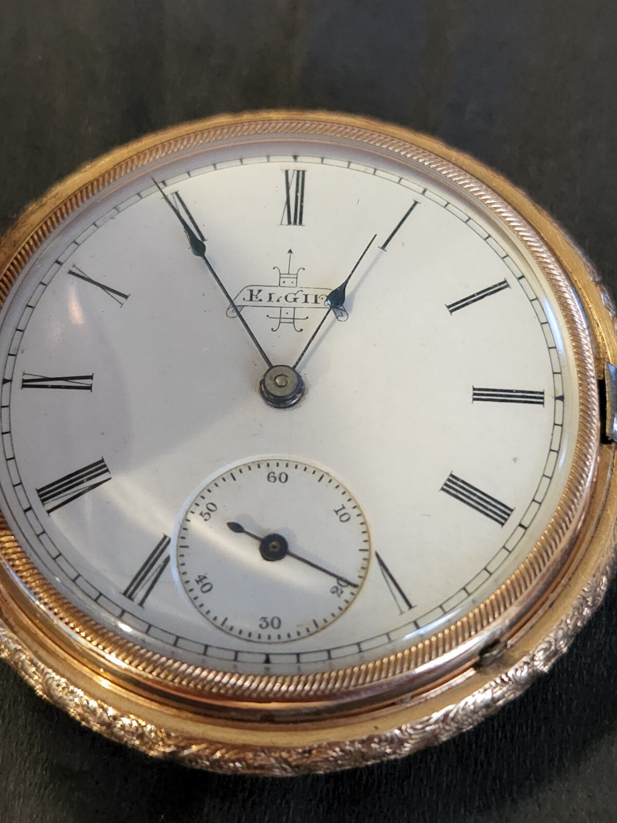 Antique Elgin Womens Pocket Watch with Slide chain - Gem