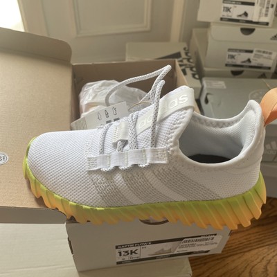 ADIDAS KAPTIR FLOW K KIDS, SIZE 13K, running, white orange | eBay