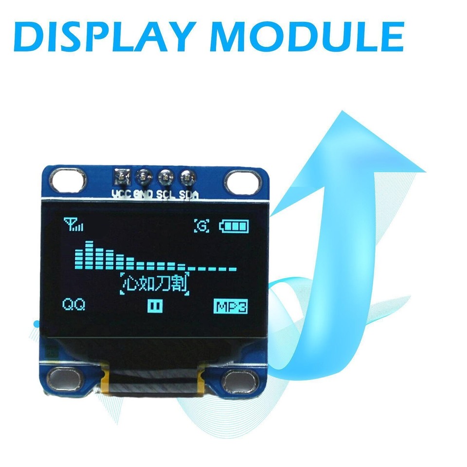 0,96" OLED SSD1306 I2C IIC SPI Serial 128X64 LCD Display Gelb J6 Blau ...