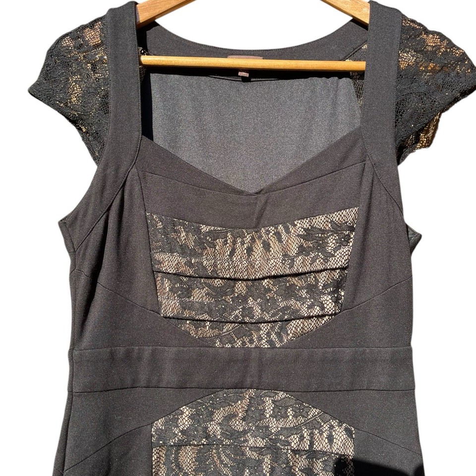 Phase Eight black lace bodycon dress UK 12 winter party evening outfit ...