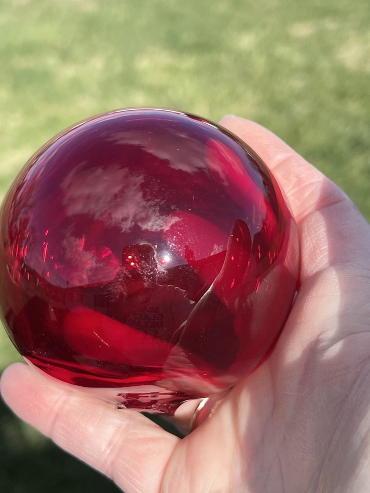 Blenko Glass Ruby Red Ball Float 2025 10” | eBay