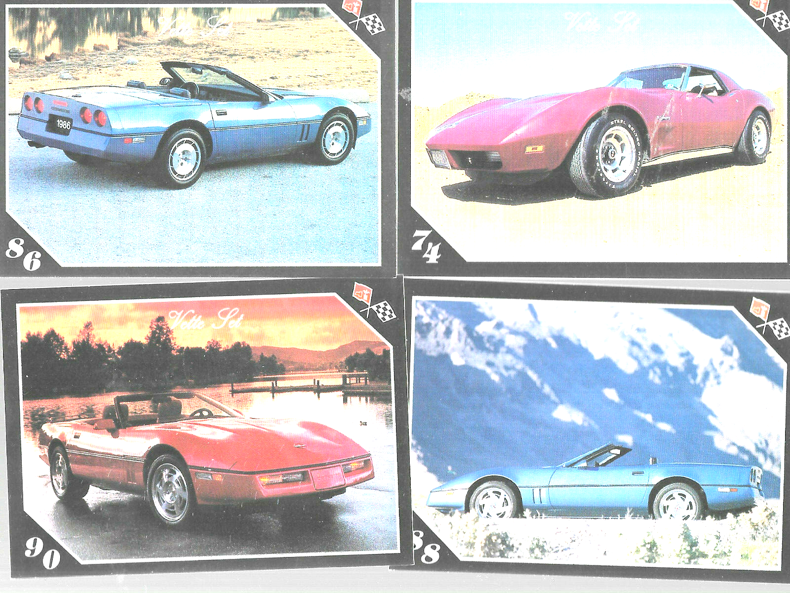 1991 Inaugural Edition Vette Set Convertible Corvettes Trading Cards ...