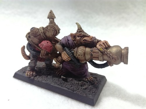Skaven Warp Fire Thrower Team (purple) Oldhammer Metal, PAINTED ...