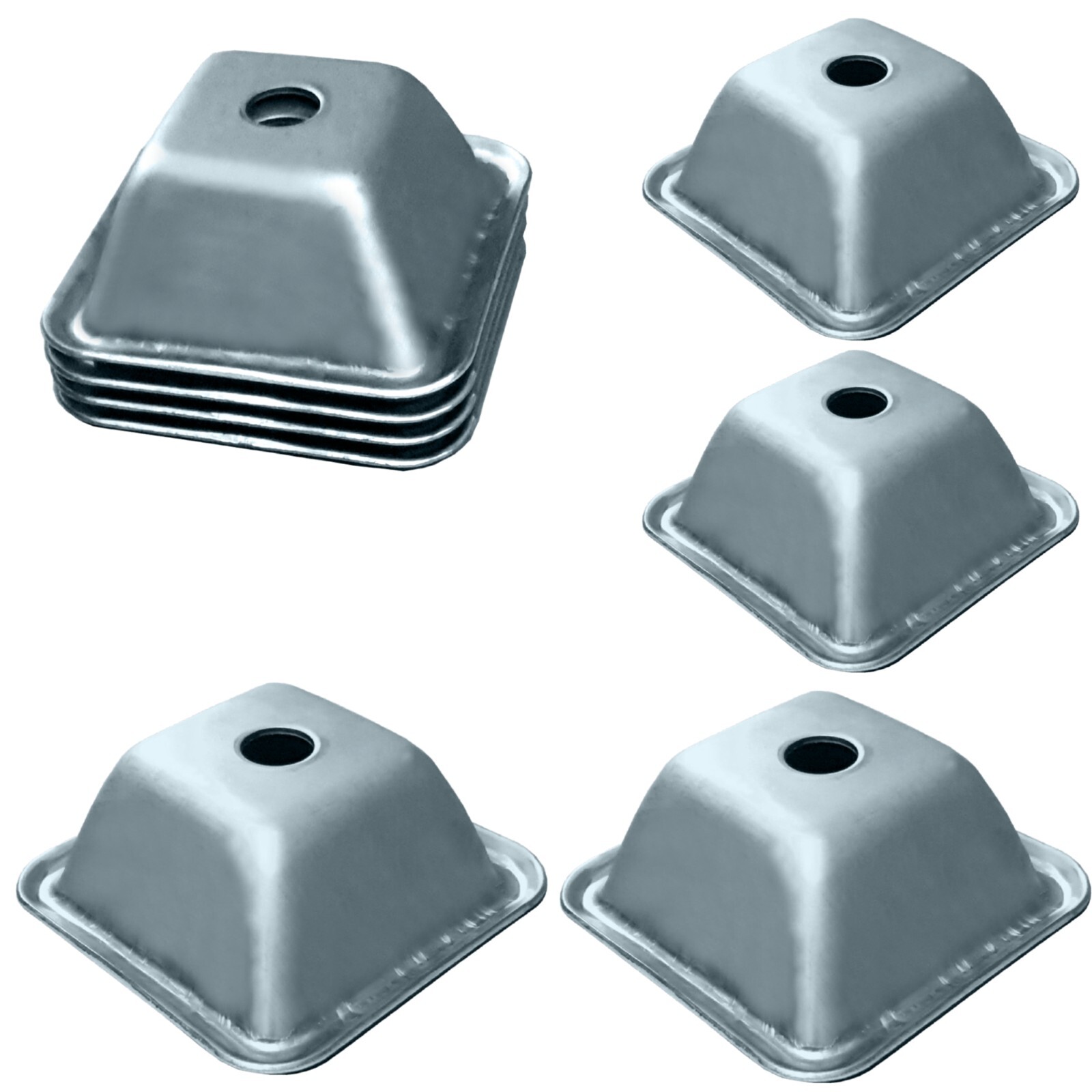 8x STILLAGE PALLET STACKING FEET, HEAVY DUTY, 2.5MM THICK STILLAGE FEET ...