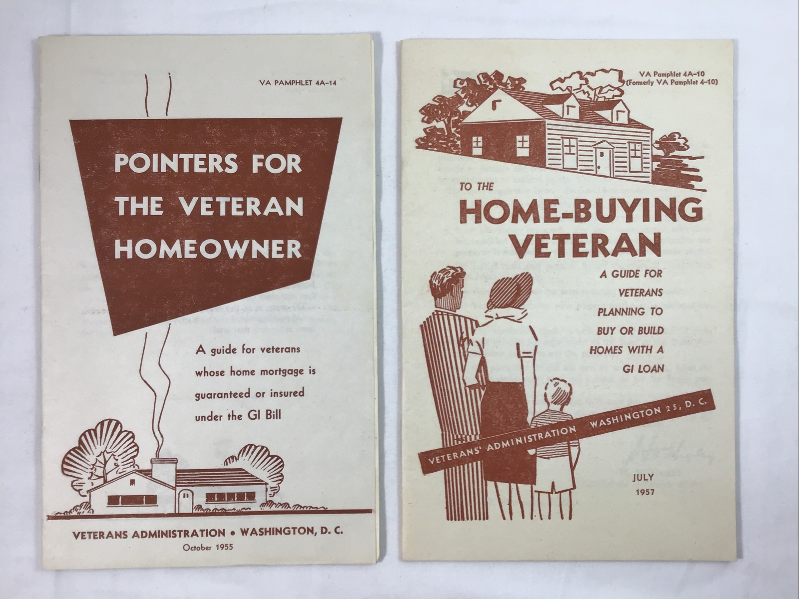 Veteran Home-Buying Homeowner Guides 1955 1957 Pamphlets | eBay