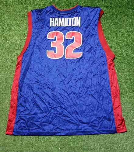 Rip Hamilton #32 Detroit Pistons NBA Basketball Jersey Reebok 2XL Blue ...