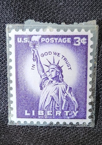 Very Rare New Unused 3 Cent Liberty US stamp Purple Lady Statue Of ...