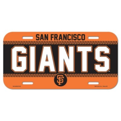 SAN FRANCISCO GIANTS 6"x12" OFFICIAL LOGO LICENSE PLATE CAR NEW ...
