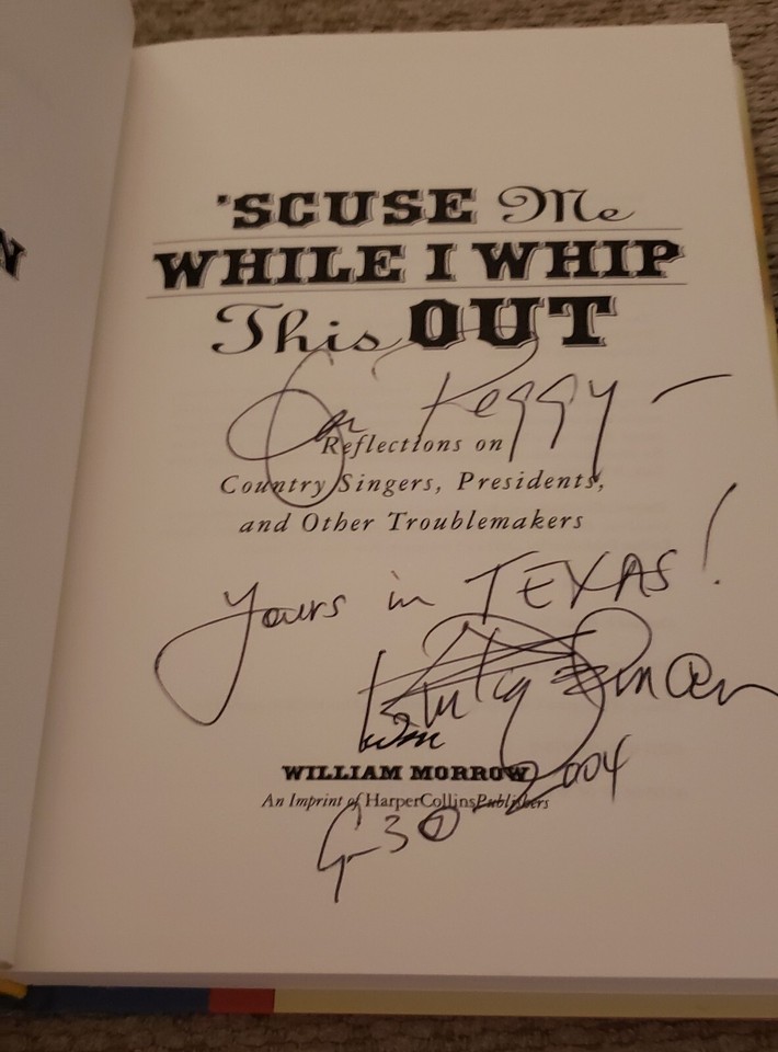 Kinky Friedman SIGNED Scuse Me While I Whip This Out Hardcover Book 1st ...