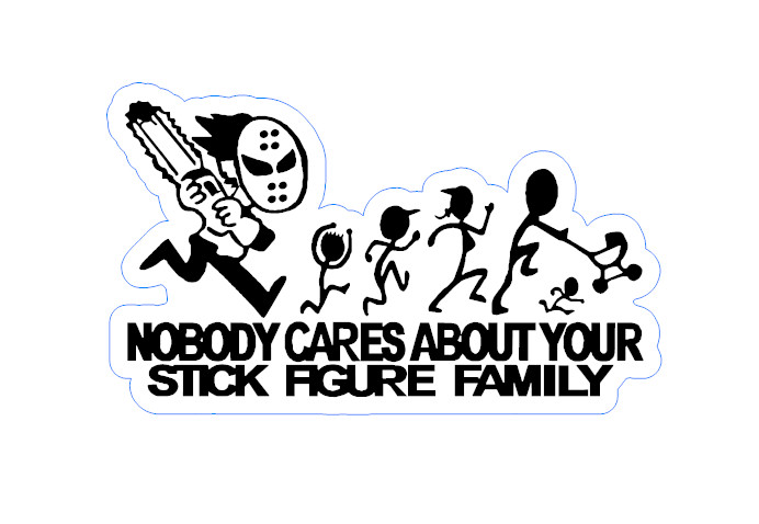 Stick Family Decals Car
