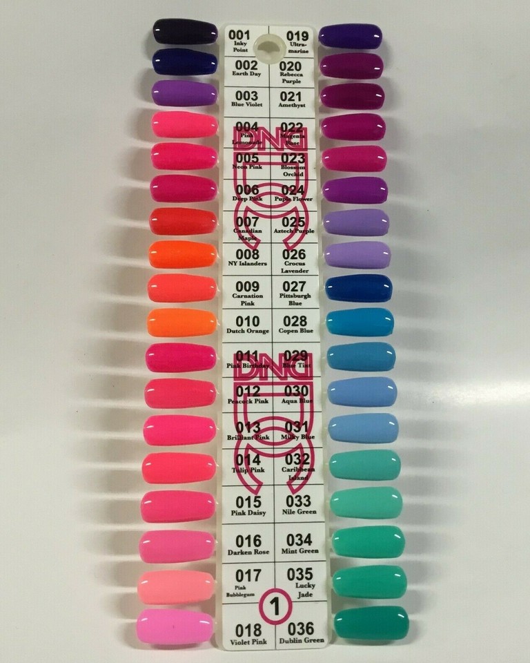 DC&DND Daisy Color Chart Gel Polish Color Sample Chart Palette Display ...