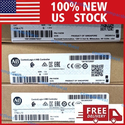 New Sealed Allen Bradley 1756-L72 Logix5572 Processor 4MB Free Shipping ...