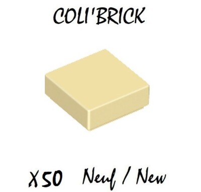 Lego 3070b - 50x Plaque Lisse Tile 1x1 - Beige / Tan - 30039 35403 NEUF ...