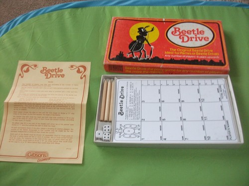 VINTAGE ORIGINAL BEETLE DRIVE GAME BY HP GIBSONS WITH INSTRUCTIONS | eBay