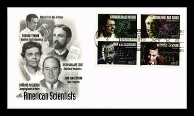 SCIENTISTS von neumann gibbS FEYNMAN MCCLINTOCK 2005 ARTCRAFT CACHET ...