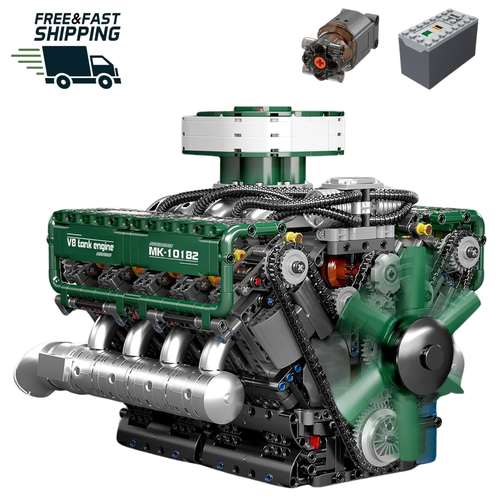 2250 Pcs Visible V8 Internal Combustion Ohc Engine Motor Working Model ...