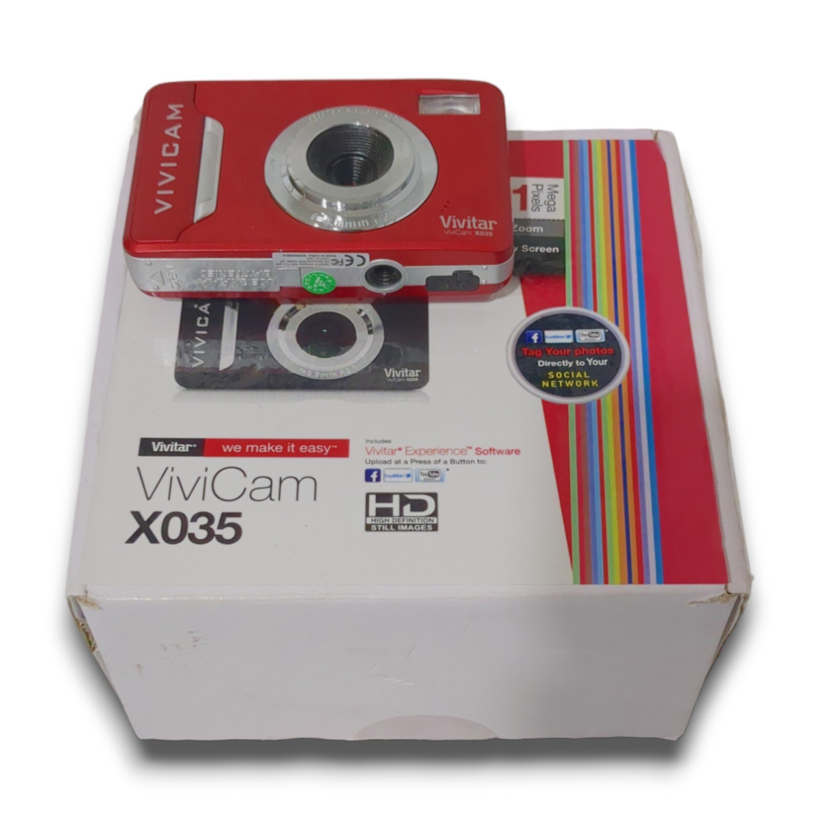 Vivitar ViviCam X035 Digital Camera 10.1 MP 2.2" Screen Auto Flash | eBay