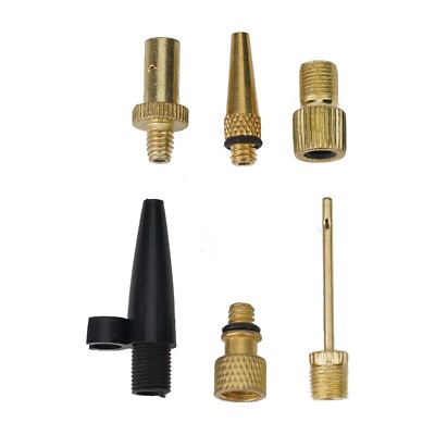6pcs/Set Inflatable Needle Nozzle Air-Valve Adapter Pump For Football ...