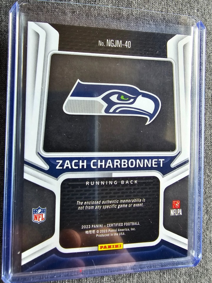 2023 Panini Certified Zach Charbonnet New Generation Rookie Patch /399 ...