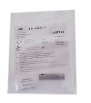 FESTO 150403 PROXIMITY SENSOR SIEN-M12B-PS-S-L ! NEW ! | eBay