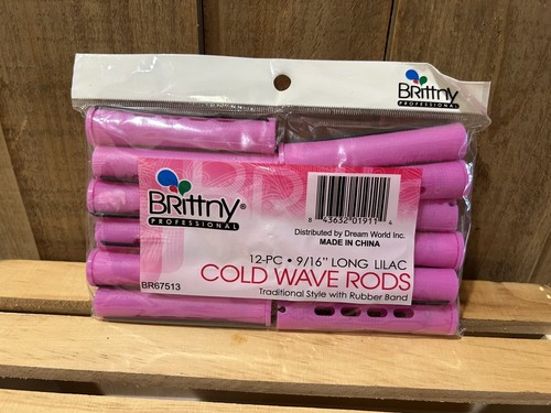 Vintage Brittany Professional Cold Wave Perm Hair Rods 12 Pc Long Lilac ...