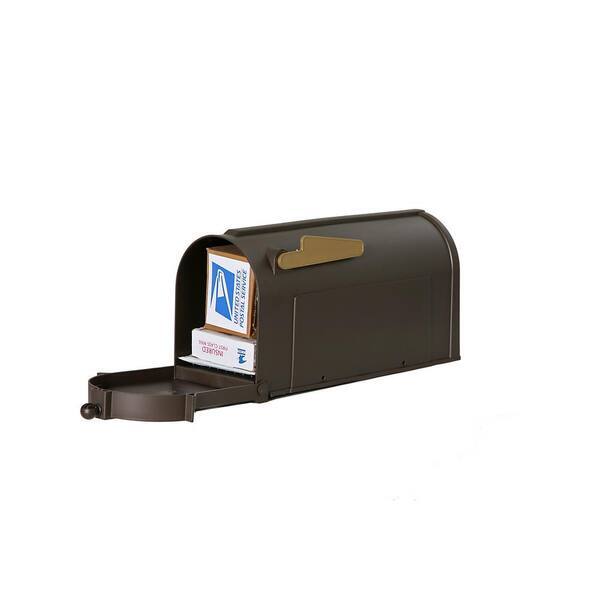 Ambrose Bronze Post Mount Mailbox Large Plastic Residential Home Mail ...