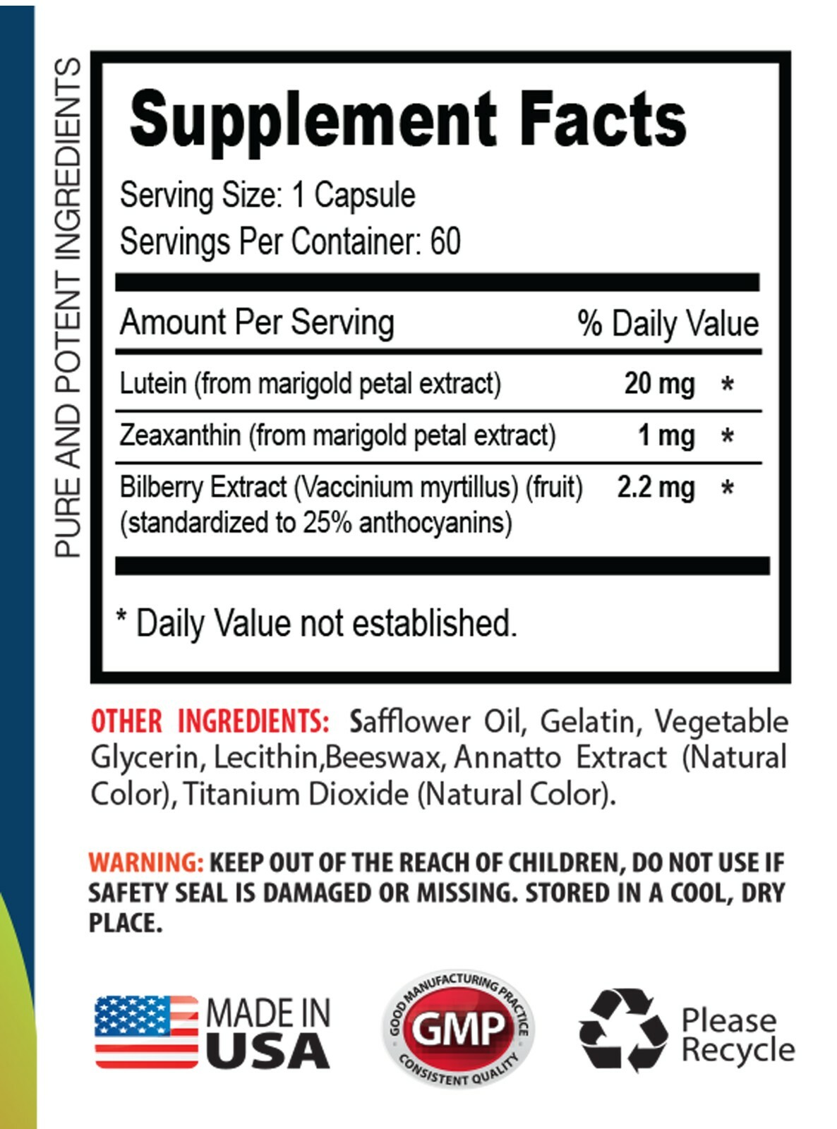 eye supplements with zeaxanthin - EYE VISION GUARD - lutein ...