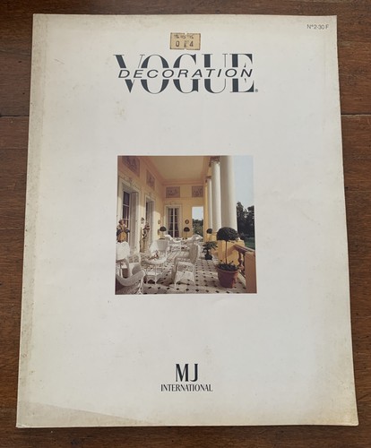 Rare: VOGUE Decoration Magazine #2 June 1985 MJ International Interior ...