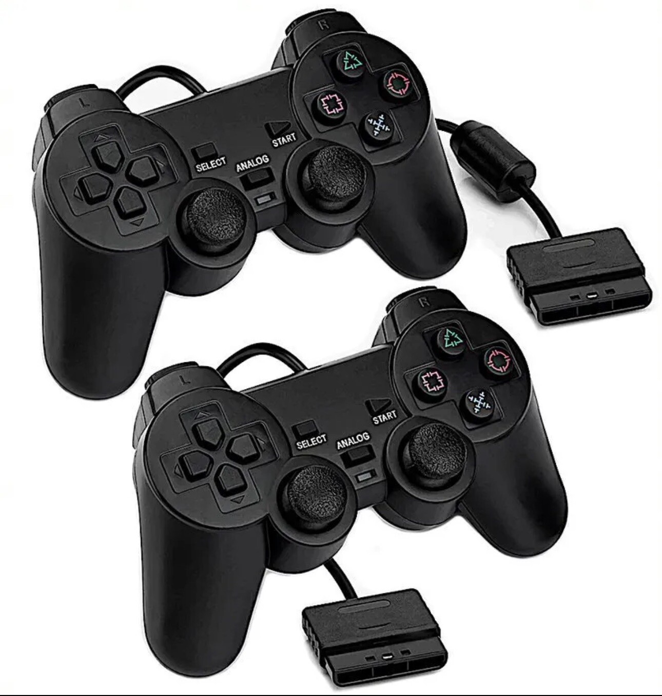 Controller for PlayStation 2 PS2 Wired Black [2 Pack] + US Seller | eBay