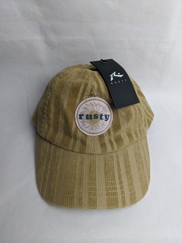 Rare Rusty Surfboards Beige Corduroy 5 panel Adjustable Snapback Cap ...