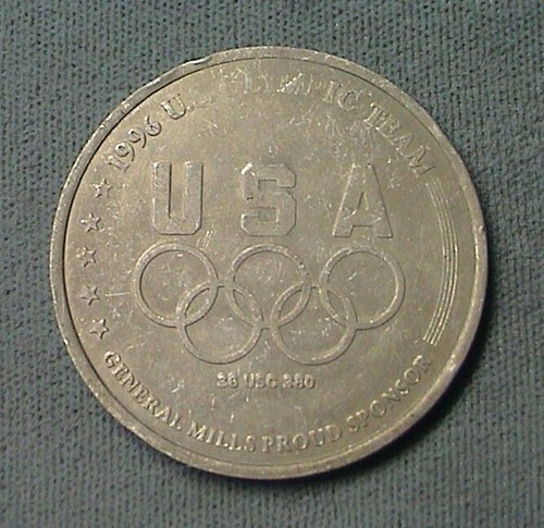 1996 Atlanta Olympics US Team USA Token General Mills Sponsor Coin ...