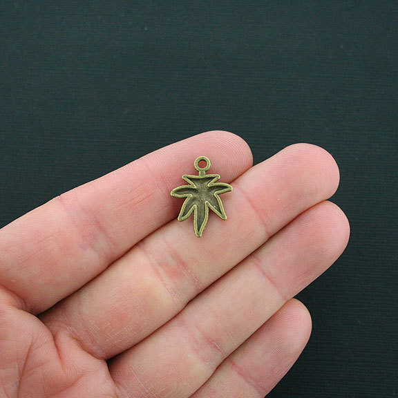 8 Marijuana Charms Antique Bronze Tone Weed Leaf Charms- BC1231 | eBay