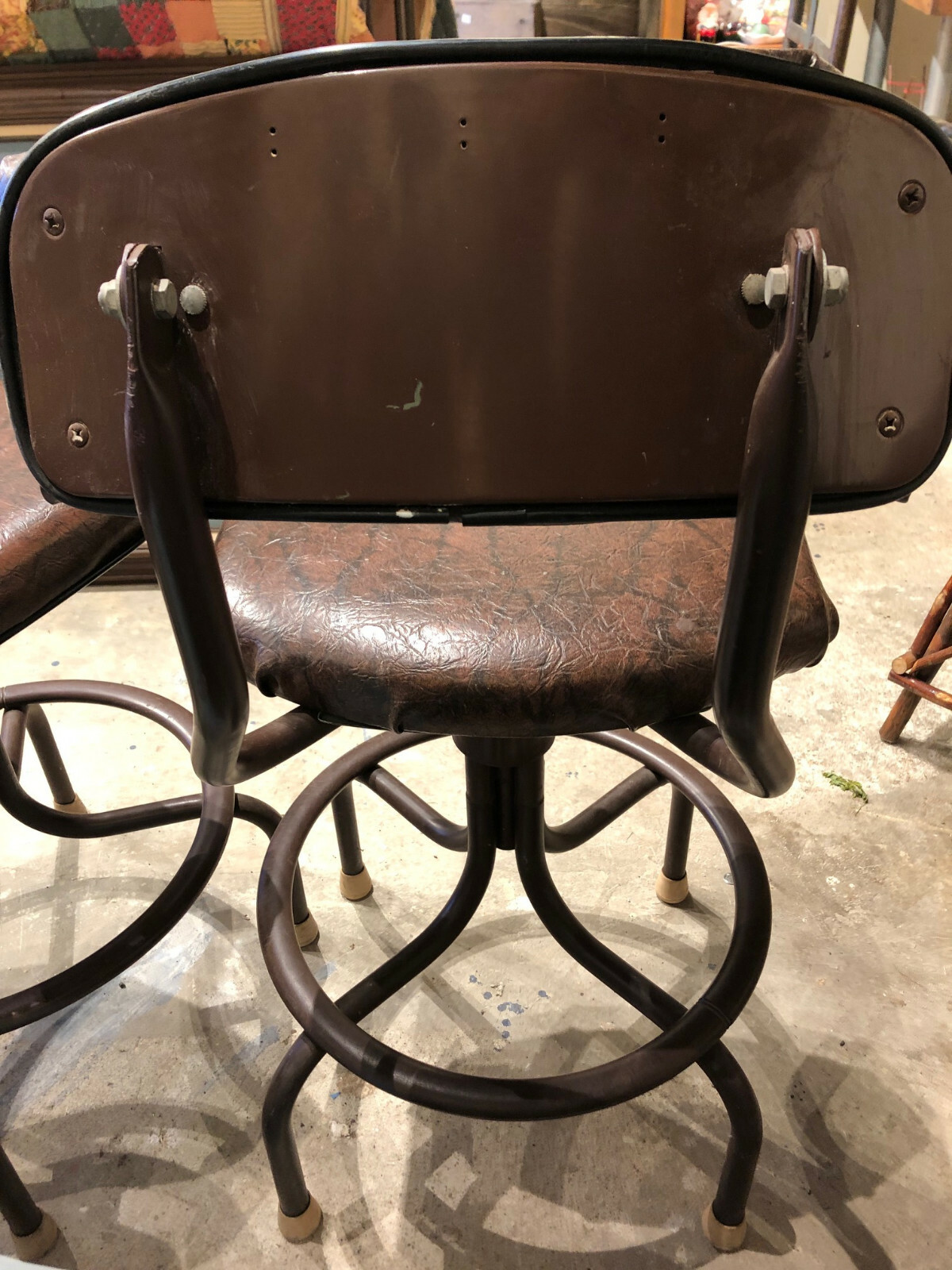 Industrial Western Electric Operator Stool Drafting Chair Vintage Bar ...