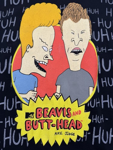 MTV Beavis & Butthead "HUH-HUH" Modern Black T Shirt Men’s Size XL | eBay