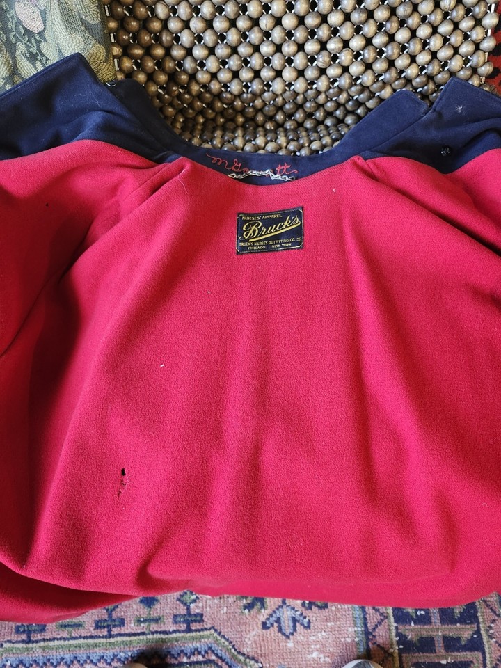 Bruck's WW2 1940s WWIl Nurses Wool Cape/Cloak W/Owner's Name | eBay